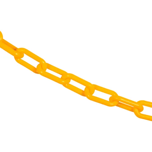 Mr. Chain® Plastic Safety Chain, 2" x 50'L, Traffic Yellow