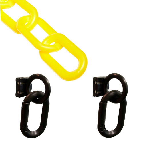Mr. Chain Loading Dock Kit With Plastic Chain, Black/Yellow