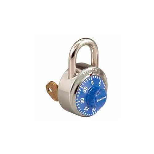 Master Lock® No. 1525BLU General Security Combo Padlock, Key Control ...