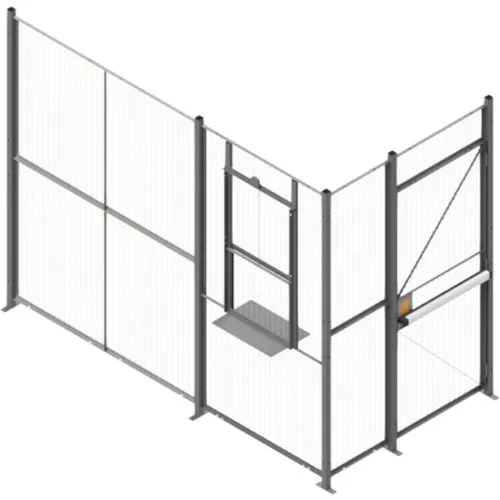 WireCrafters® 840 Style, 2 sided Driver Cage, No Ceiling 5'W x 10'D x 8'H