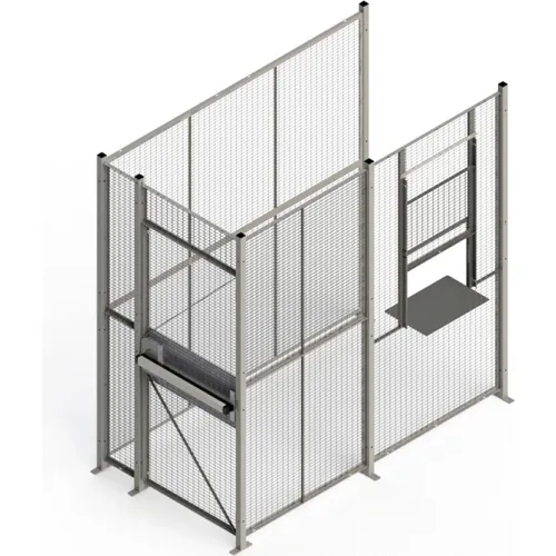 WireCrafters® 840 Style, 3 sided Driver Cage, No Ceiling 4'W x 8'D x 8'H