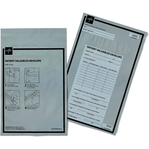 Medline Patient Valuables Bag, 2.8 MIL, 9-1/4" x 14-1/2", 1000 Per Pack ...