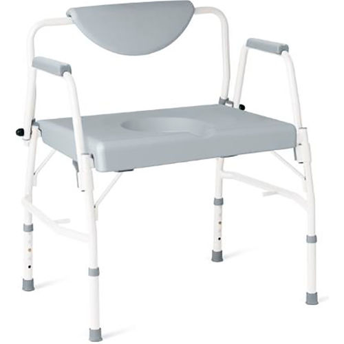 Medline Bariatric Steel Drop Arm Commode, 1000 lb. Capacity