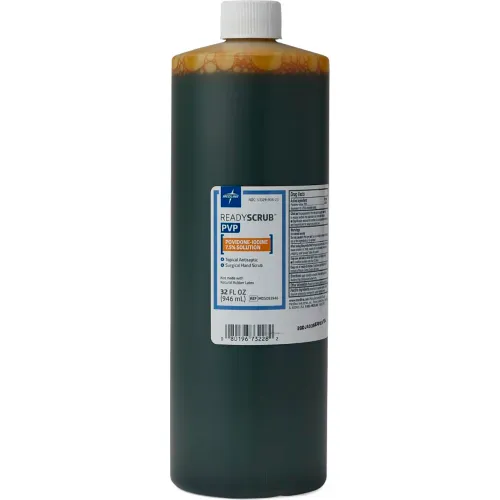 Medline Povidone Iodine Scrub Solution, 1 Quart, Pack of 12