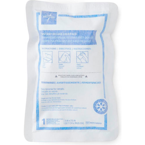 Medline Deluxe Instant Cold Pack, 7-1/2"L x 5"W, Pack of 24