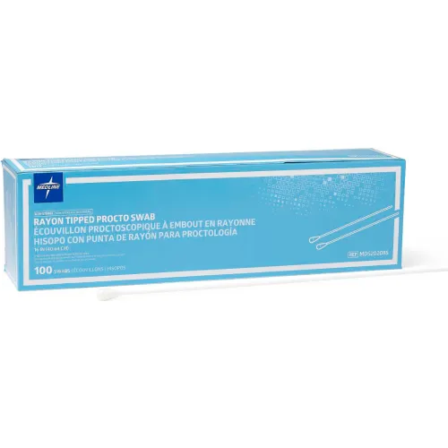 Medline Non-Sterile Procto Swab w/ Rayon Tip, 16"L, 100 per Box/5 Boxes ...