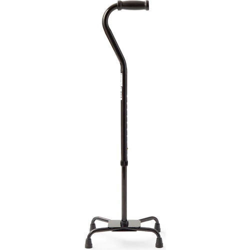 Medline Bariatric Quad Cane, Large Base, 500 lb. Capacity, Black