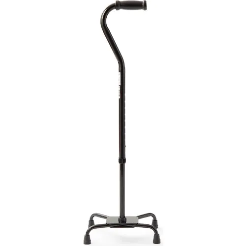 Medline Bariatric Quad Cane, Large Base, 500 lb. Capacity, Black