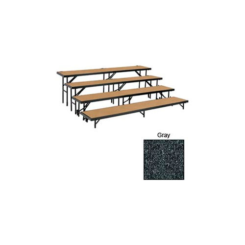 4 Level Tapered Riser with Carpet - 60"L x 18"W - 8"H, 16"H, 24"H & 32 ...