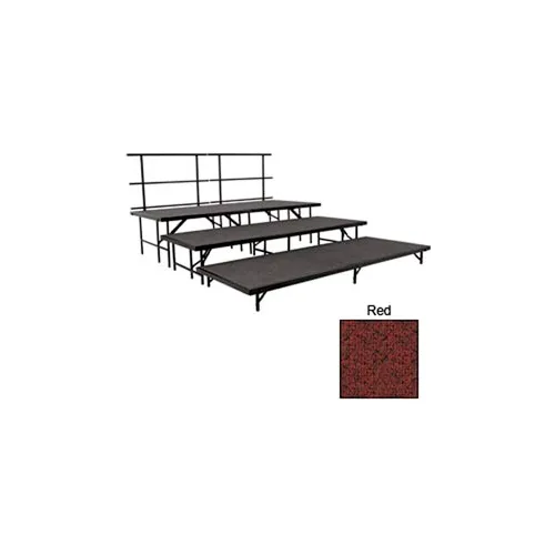 Stage Set with Carpet - 96"L x 36"W - 8"H, 16"H, 24"H & Two Guard Rails ...