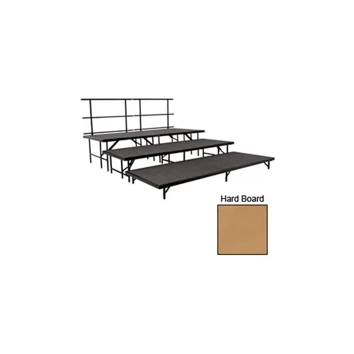 Stage Set with Hardboard - 96"L x 36"W - 8"H, 16"H, 24"H & Two Guard Rails