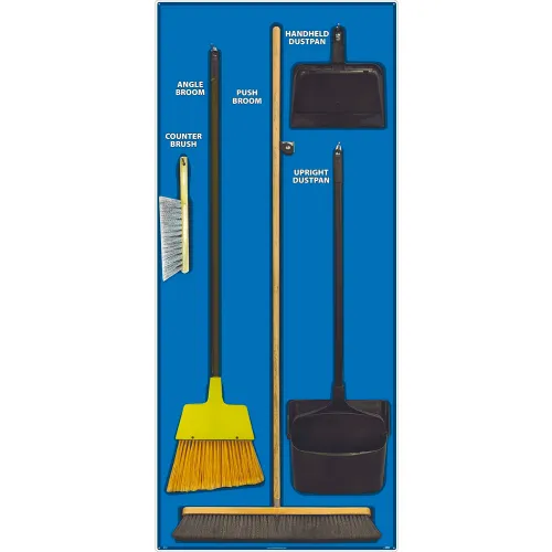 National Marker Janitorial Shadow Board Combo Kit,Blue on Black,General ...