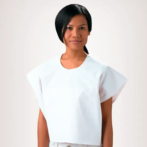 Graham Medical® Tissue Exam Cape, 30" x 21", 3 Ply Tissue, White, 100/Case