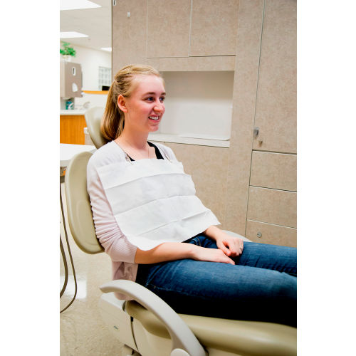 Graham Medical® Bibs, 19-1/2" x 28", White, 500/Case