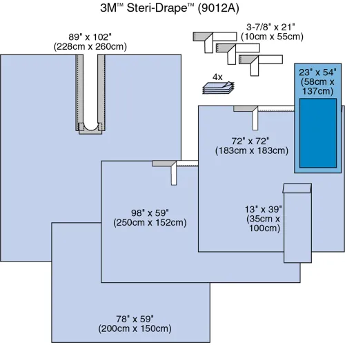 3M™ Steri-Drape Orthopaedic Surgical Pack, Hand Towels, Adhesive Drape ...