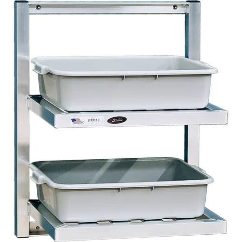 New Age Heavy Duty Wall Mounted Aluminum T-Bar Shelving, 2 Shelves, 24 ...