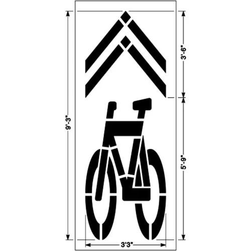 Newstripe Federal Shared Roadway Bicycle Symbol, 1/8" Thick, PolyTough ...