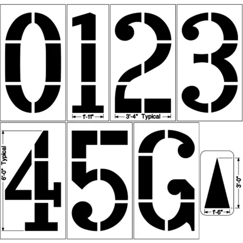 Newstripe 6' Football Field Stencil Kit, 1/8" Thick, PolyTough, Plastic ...