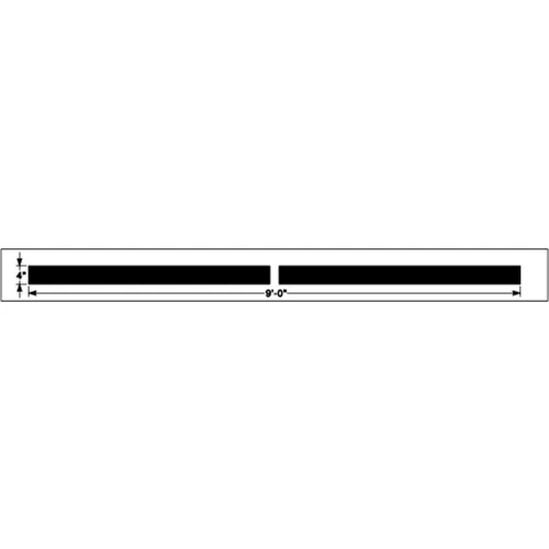 Newstripe Line Stencil, 1/8" Thick, PolyTough, Plastic, White