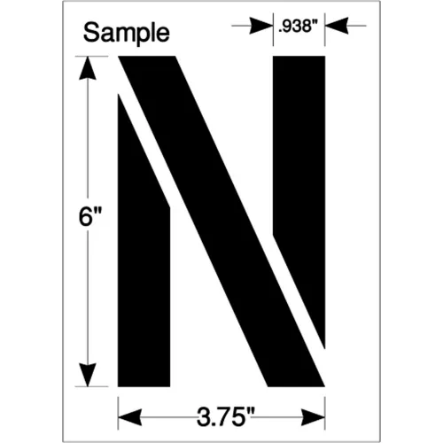 Newstripe 6" Complete Alphabet, 1/8" Thick, PolyTough, Plastic, White
