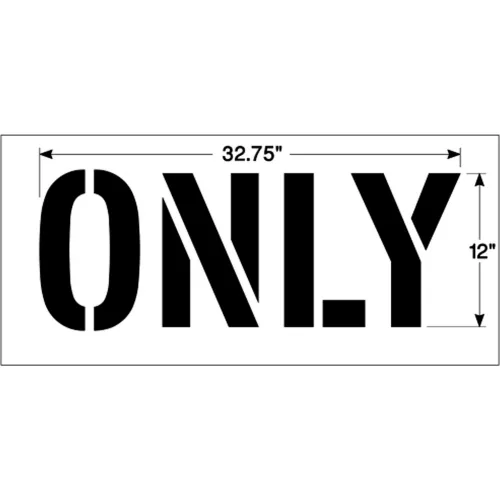 Newstripe 12" ONLY, 1/8" Thick, PolyTough, Plastic, White