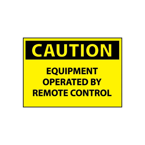 Machine Labels - Caution Equipment Operated By Remote Control