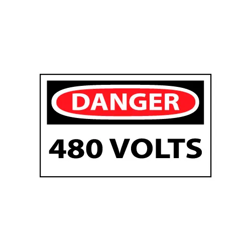 Machine Labels - Danger 480 Volts