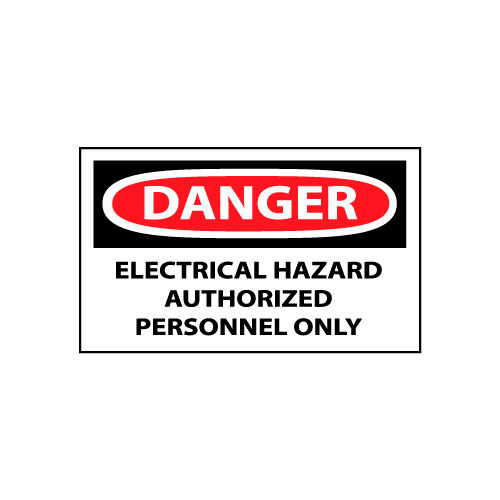 Machine Labels - Danger Electrical Hazard