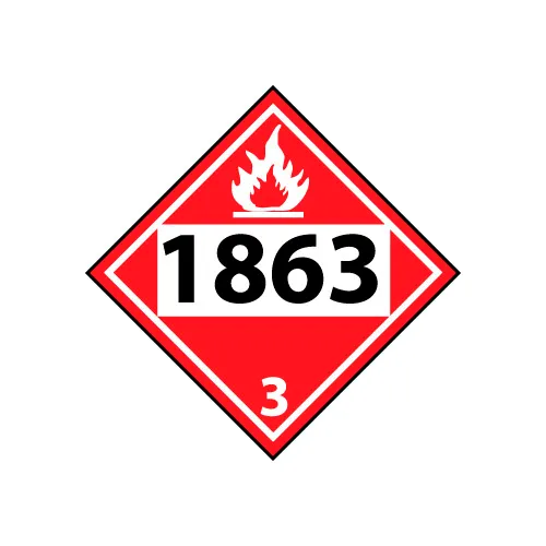 NMC™ Dot 1863 3 Placard Sign, Pressure Sensitive Vinyl