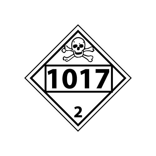 DOT Placard - Four Digit 1017