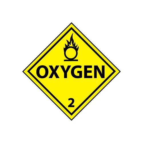 NMC™ Dot Oxygen 2 Placard Sign, Rigid Plastic