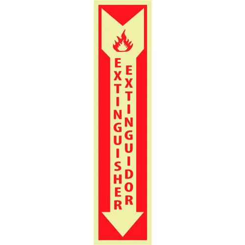 Glow Sign Vinyl - Fire Extinguisher Bilingual