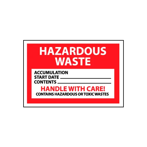 Hazardous Waste Paper Labels - Hazardous Waste Handle With Care, 500 ...