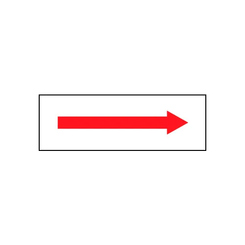 Fire Safety Sign - Arrow - Vinyl