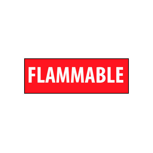 Fire Safety Sign - Flammable - Plastic