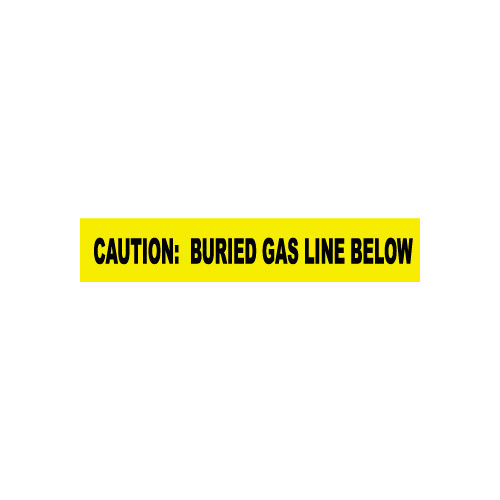 Non-Detectable Underground Warning Tape - Caution Buried Gas Line Below ...