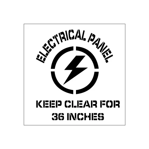 Plant Marking Stencil 20x20 - Electrical Panel
