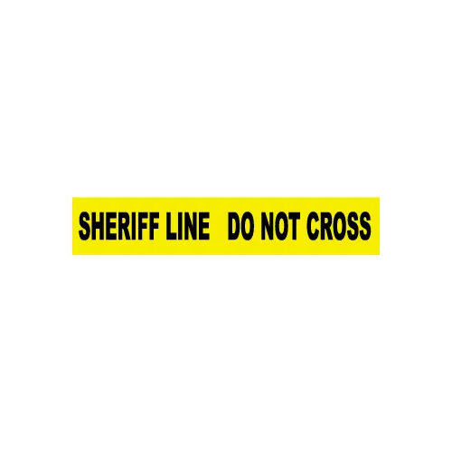 NMC 3"W x 1000'L Yellow Barricade Tape, "Sheriff Line Do Not Cross"