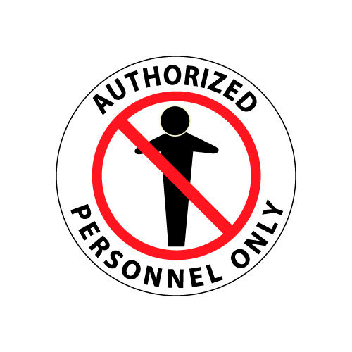 Walk On Floor Sign - Authorized Personnel Only