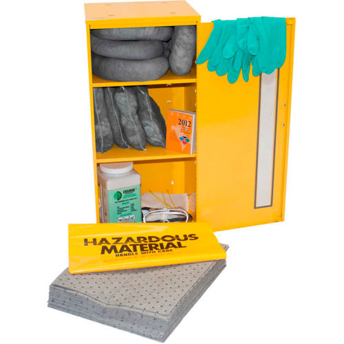 Wall Mount Spill Containment Cabinet, Large, 12"W x 14"D x 28"H, Universal