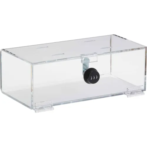 Omnimed® Single Lock Acrylic Refrigerator Lock Box, 12"W x 6"D x 4-1/4 ...