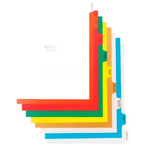 Omnimed® Preprinted Poly Divider Set # 220914, Side Open, 14 Tab/Set