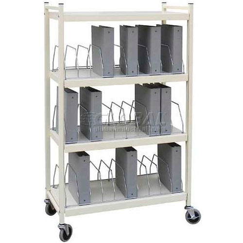Omnimed® Standard Vertical Open Chart Rack, 30 Binder Capacity, Light Gray
