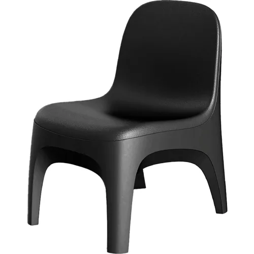 Cortech USA Crew Armless Chair Floor Mount, Black