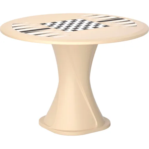 Cortech® USA Endurance™ 42" Round Cascade Base Table with Game Top, Sand