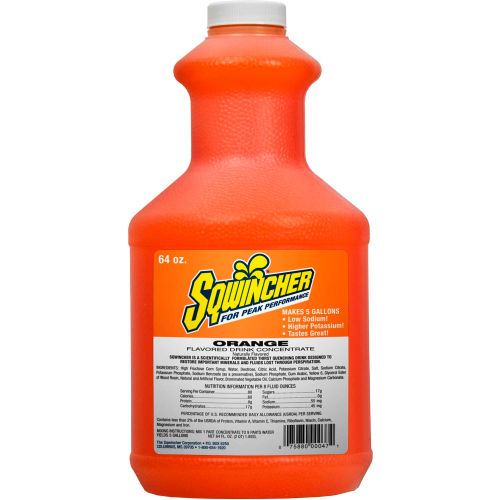 Sqwincher Liquid Concentrate - Orange, 64 oz., 6/Carton