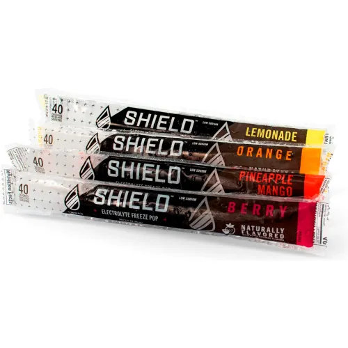 Shield Electrolyte Freeze Pops, Reduced Sugar, Case/36