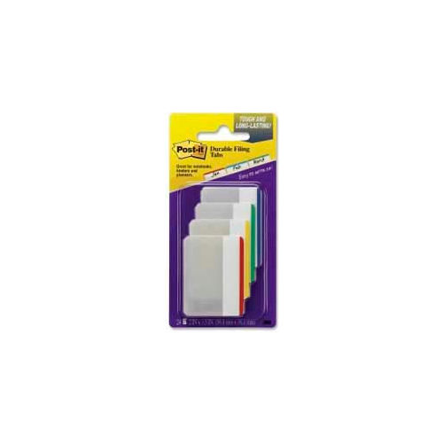 Post-it® Durable Tabs, 2" Lined, Primary Colors, 24 Tabs/Pack