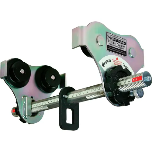 OZ Lifting Products Fall Protection Push Beam Trolley w/ Upto 16"W ...
