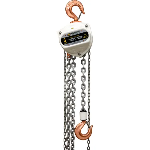 OZ Lifting Products Spark Resistant Manual Chain Hoist, 3 Ton Capacity ...